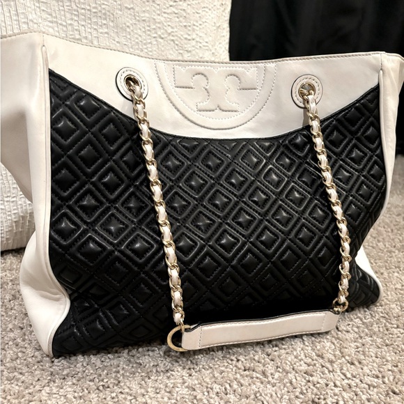 Tory Burch | Bags | Tory Burch Fleming Quilted Colorblock Tote | Poshmark